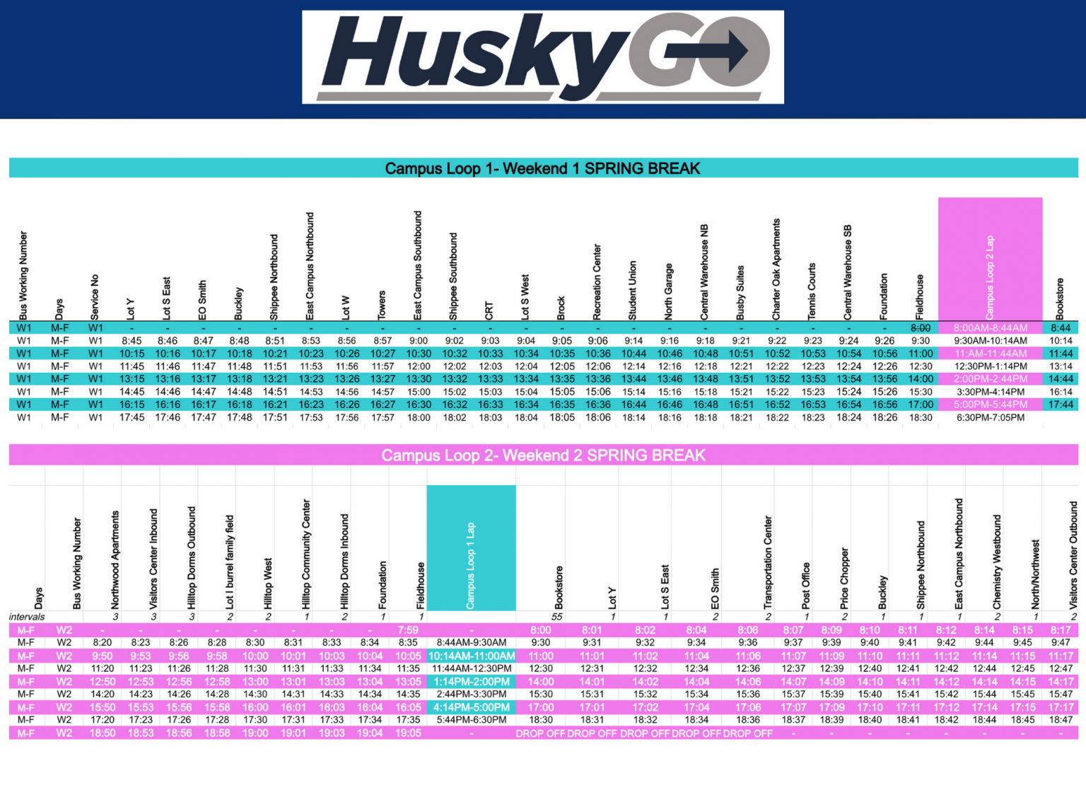 Weekend Shuttles | Transportation Services