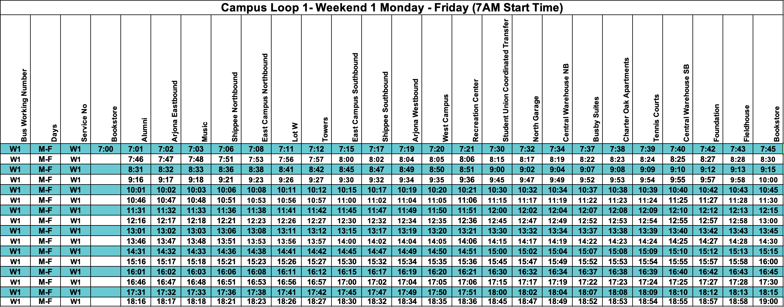 Weekend Shuttles | Transportation Services